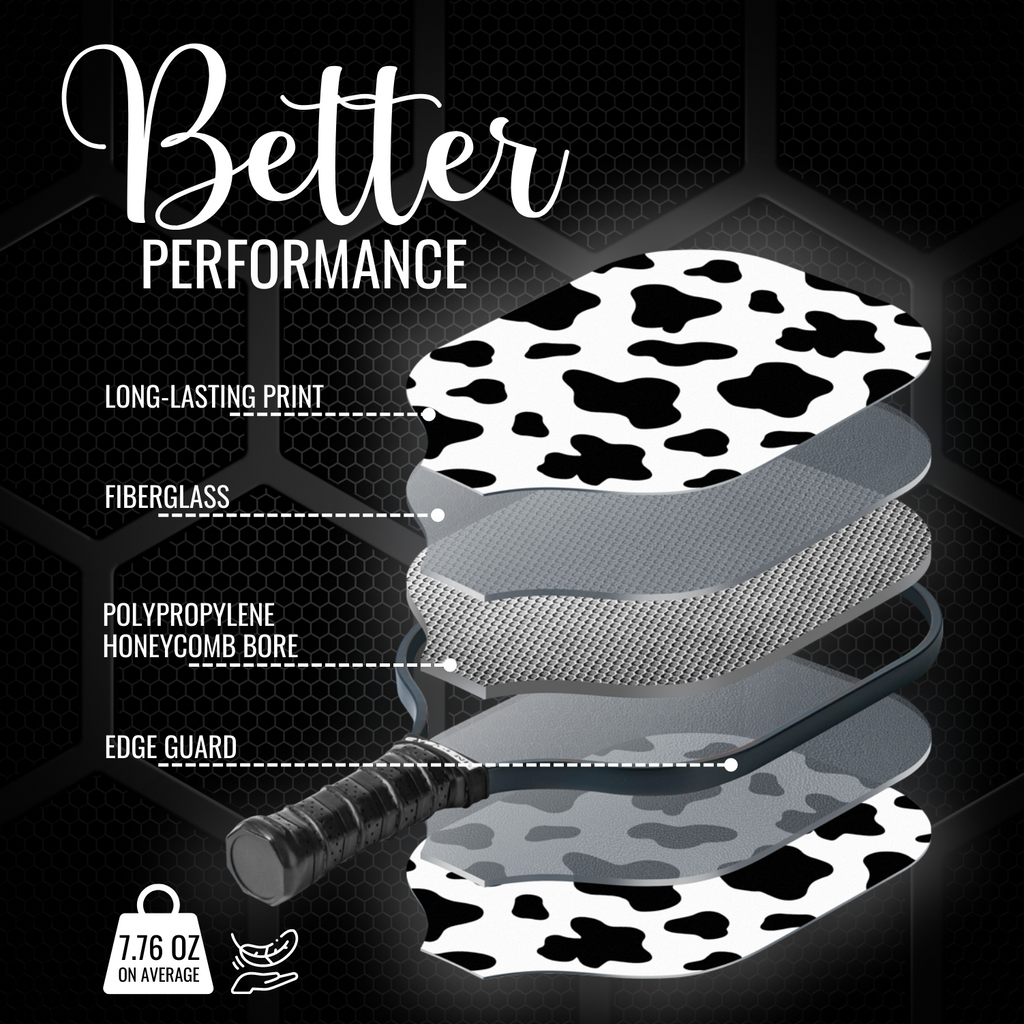 Pickleball Paddle (Cow Print) – CybGENE