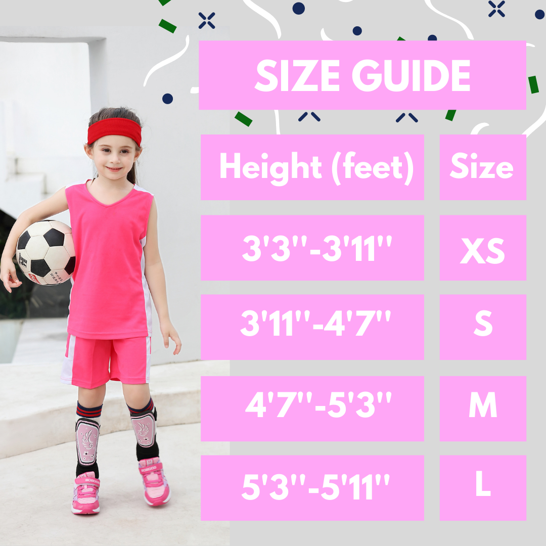 CybGENE Soccer Shin Guards for Kids (Pink)