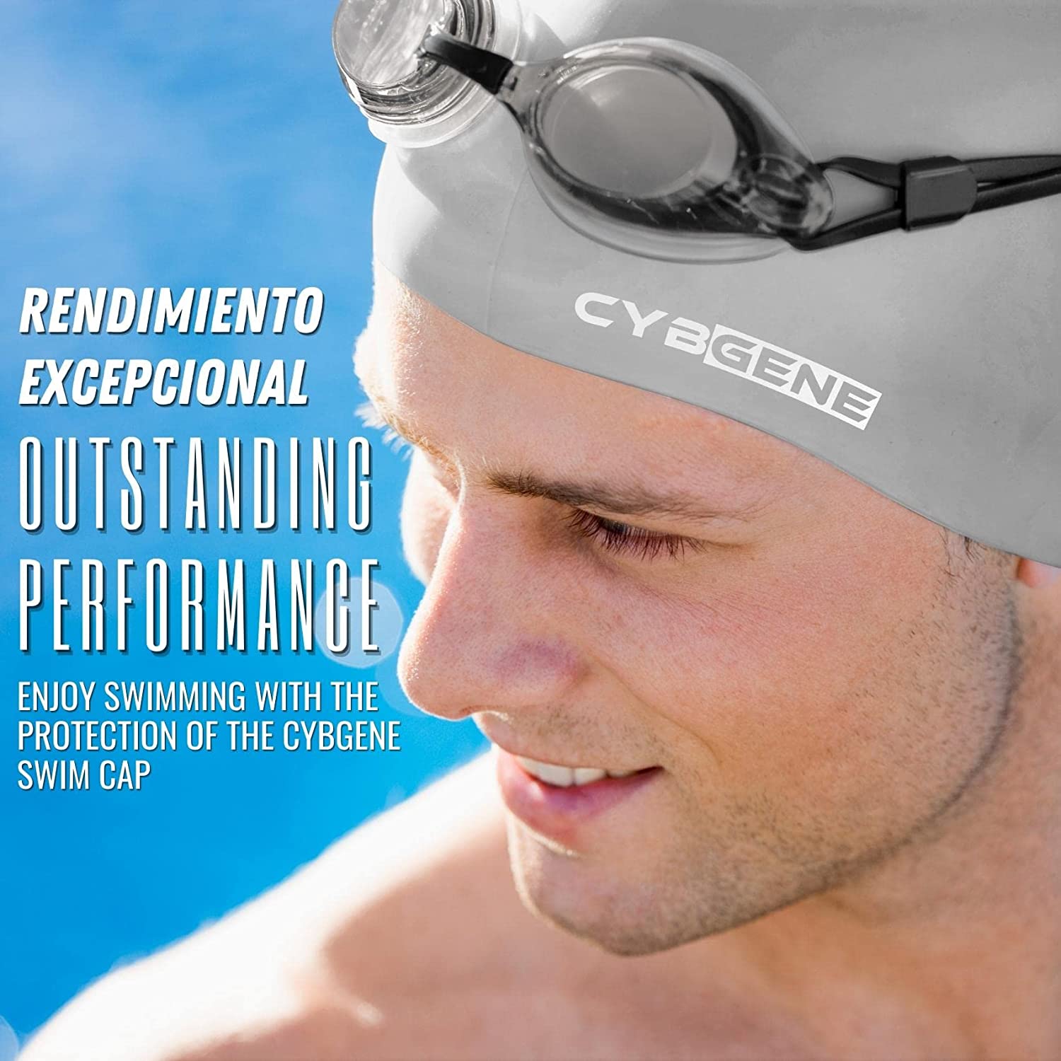 Silicone Swim Cap (Silver) – CybGENE